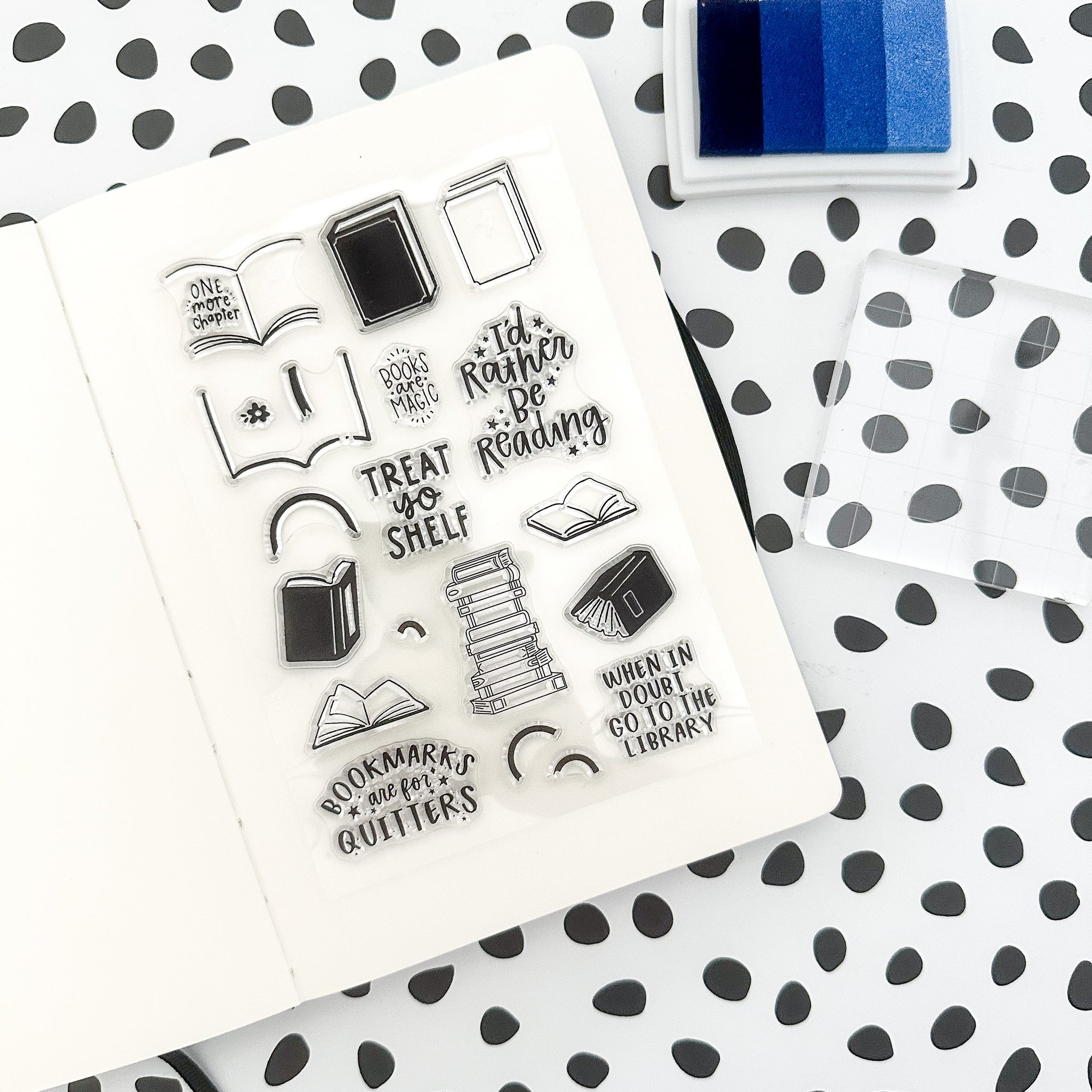 Rather Be Reading Book Themed Stamps | Planner Stamp | BBB Supplies