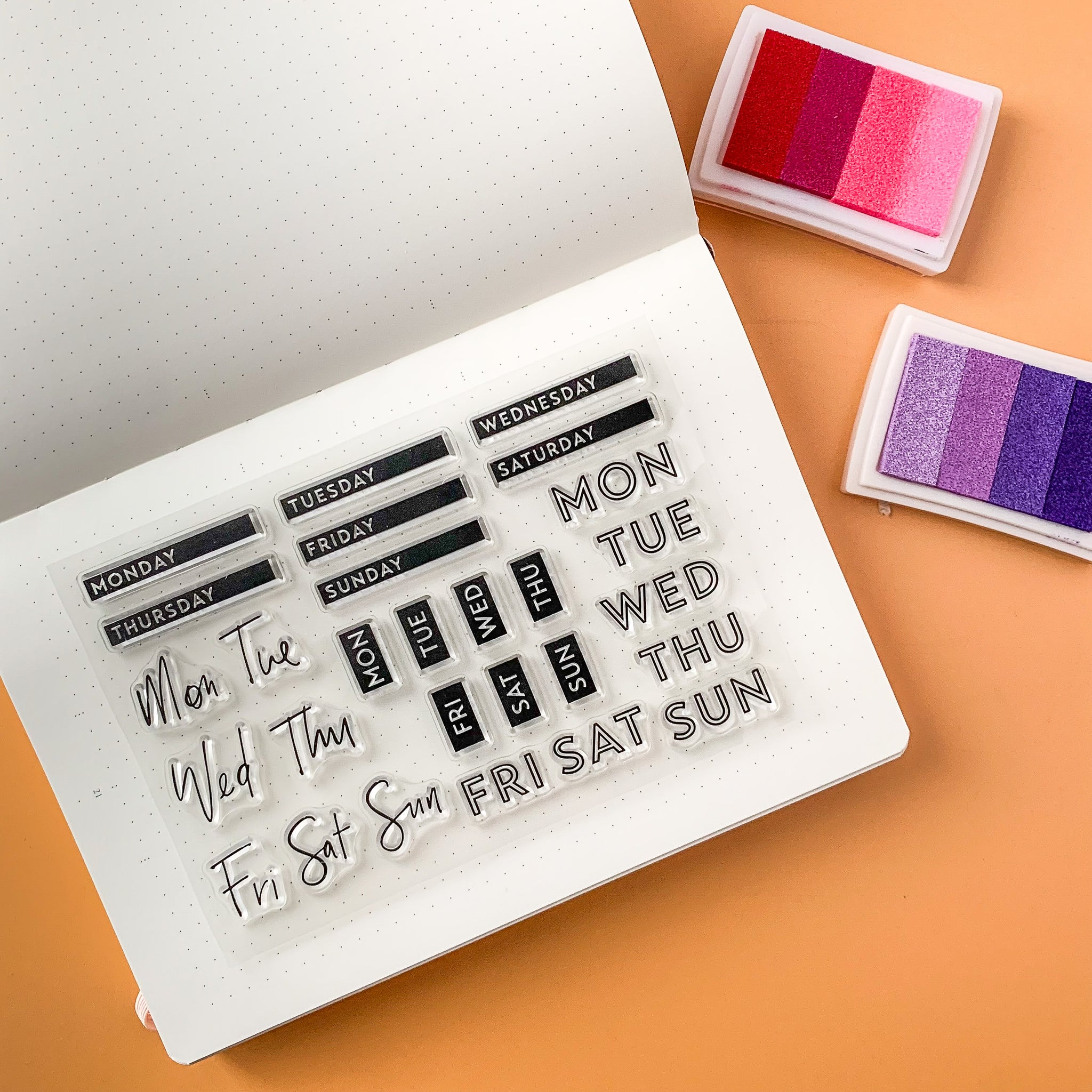 Days of the Week Journaling Stamps | Planner Stamps | BBB Supplies