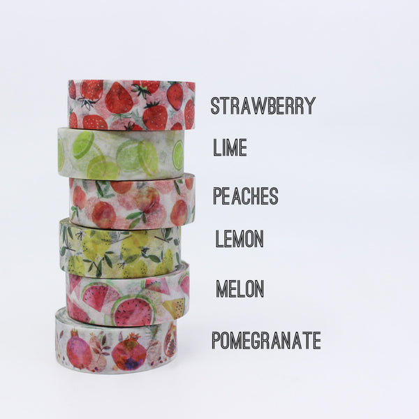 Summer Tropical Fruit Washi | Planner Tapes | BBB Supplies