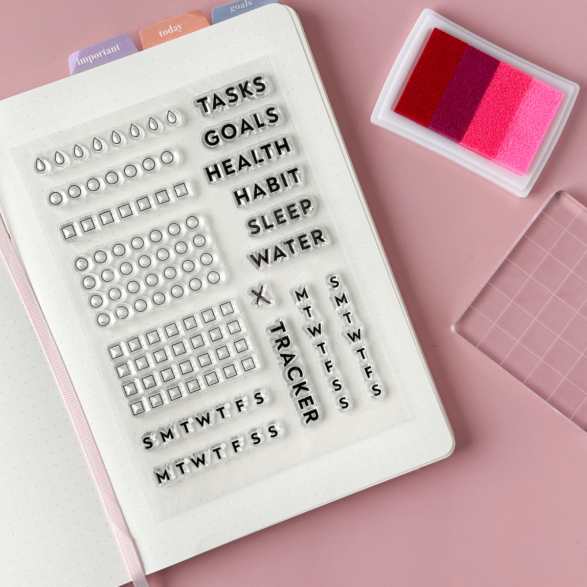 Variety Habit Tracker Silicone Stamps | Planner Stamps | BBB Supplies