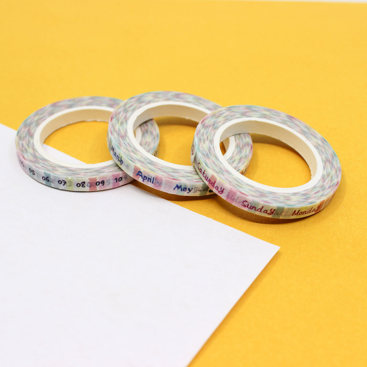 Month Day & Date Calendar Washi | Planner Tapes | BBB Supplies