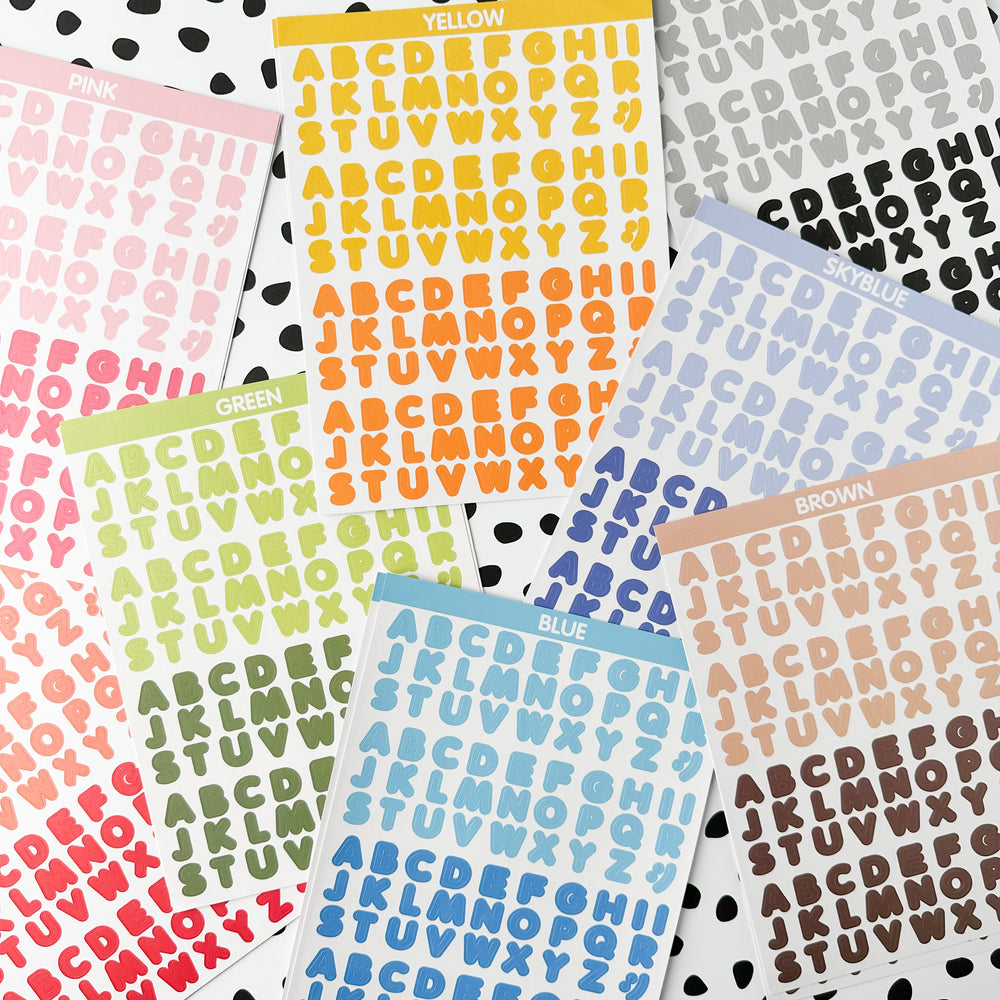 Alphabet & Letters Sticker Sets | Planner Supplies | BBB Supplies