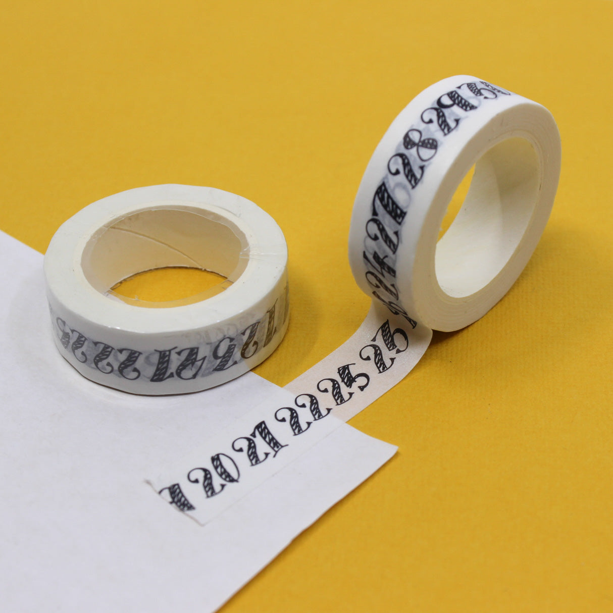 Black & White Monthly Numbers Washi Tape | Planner Tape | BBB Supplies