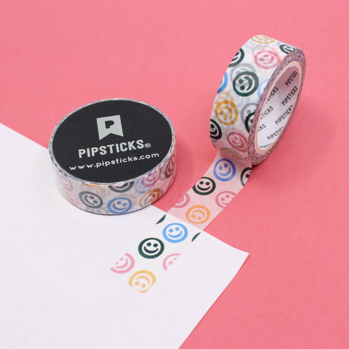 Good Mood Smiley Faces Pattern Washi | Journaling Tapes | BBB Supplies