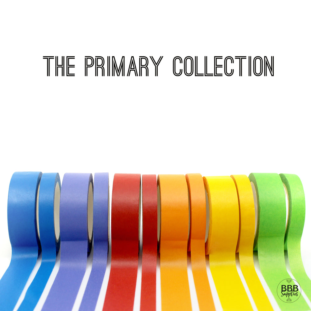 Primary Red Solid Washi | Planner and BUJO Tapes | BBB Supplies Crafts