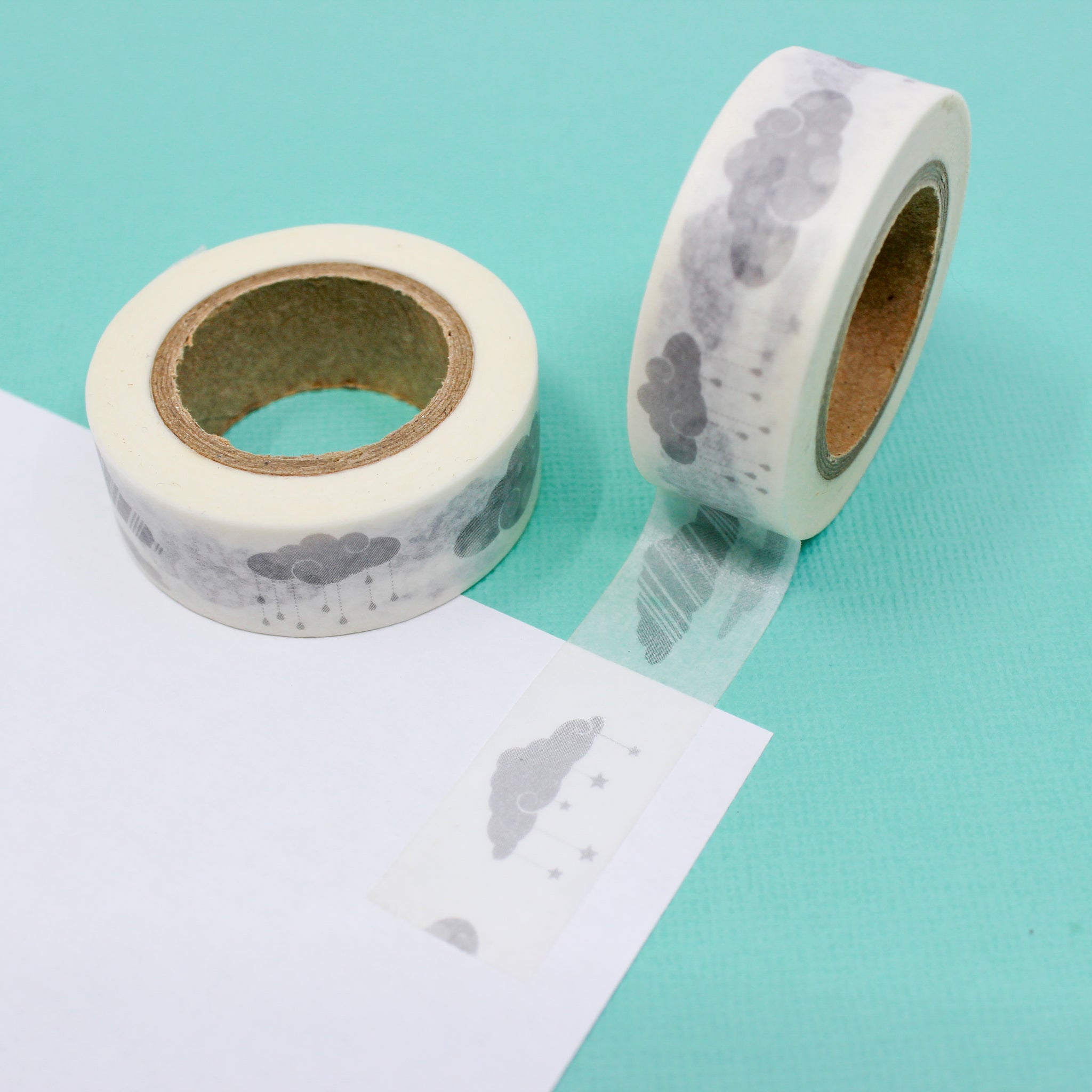 Grey Rain Clouds Washi | Planner and Journal Tapes | BBB Supplies